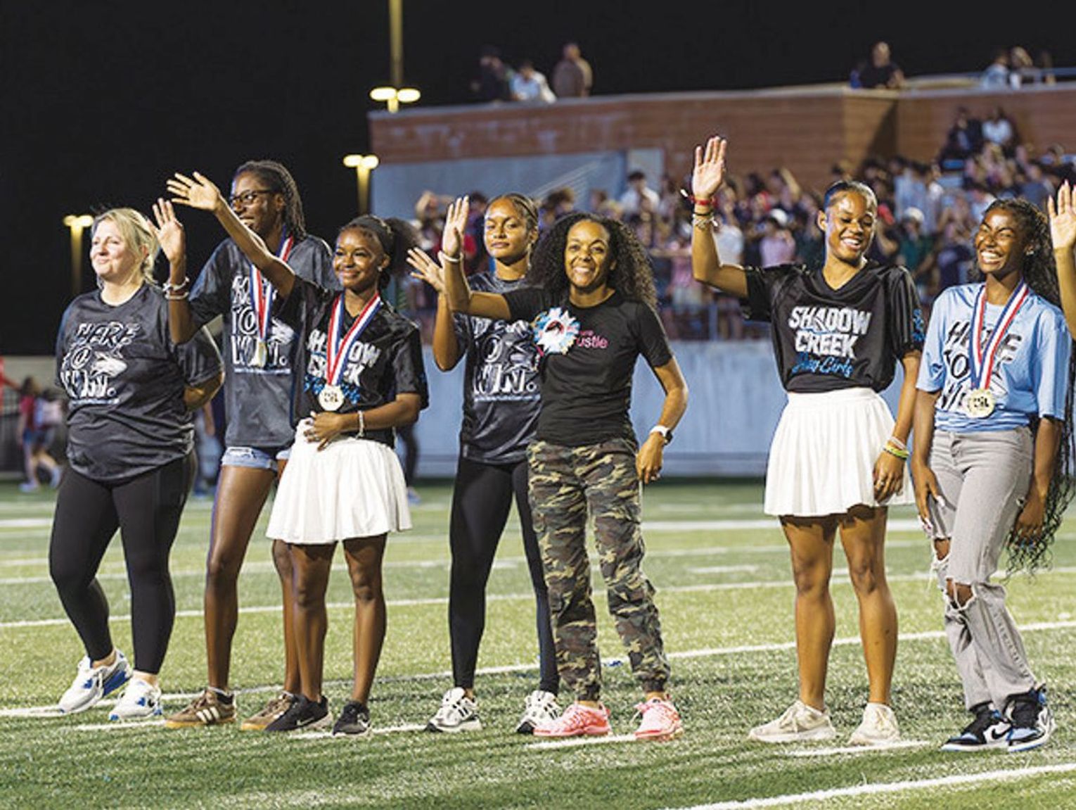 TRACK AND FIELD STATE CHAMPION LADY SHARKS RECEIVE CHAMPIONSHIP RINGS
